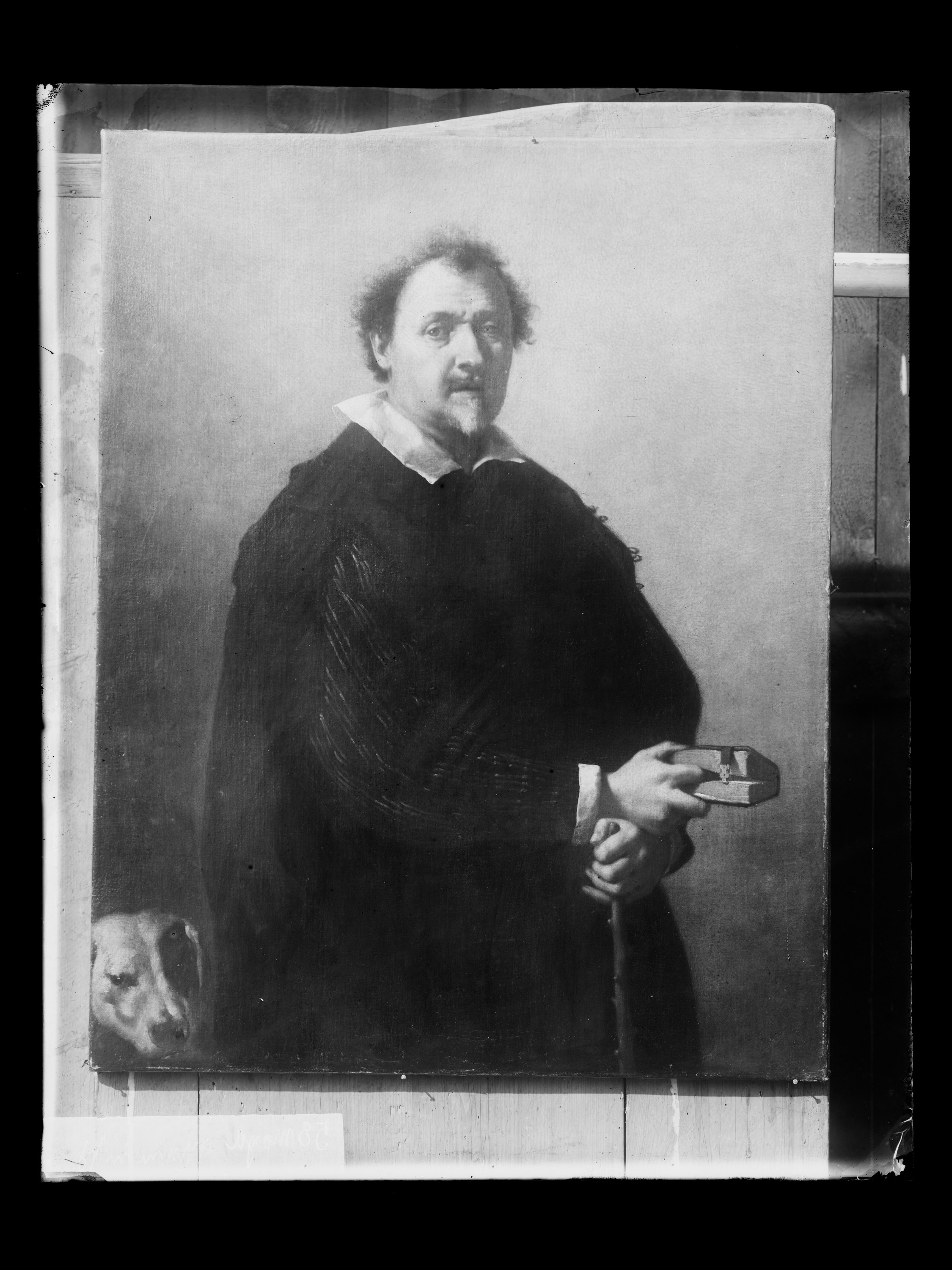 Wolfrum glass plate - Pedro de Moya, Portrait of a Man, Inv.-no. 564