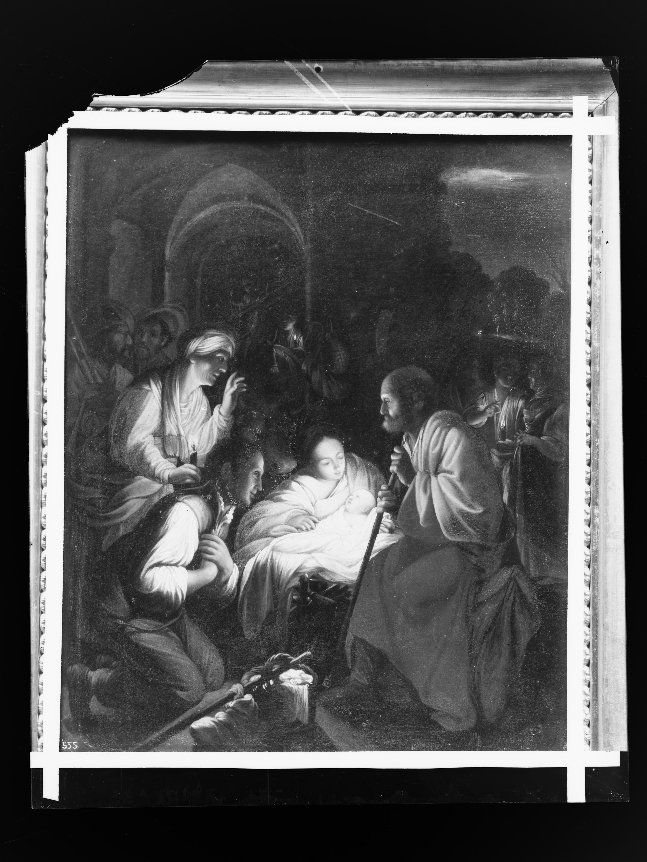 Wolfrum glass plate - Carlo Saraceni, Nativity, Inv.-no. 393